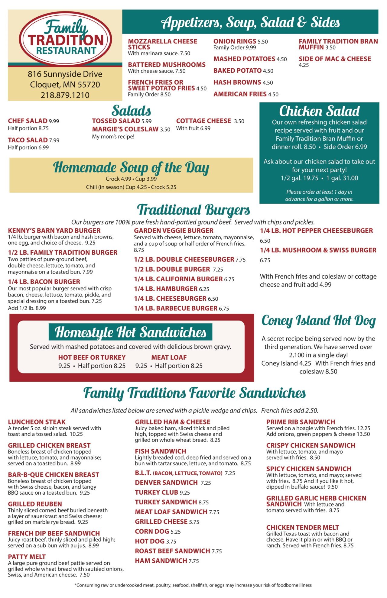 Menu | Family Tradition