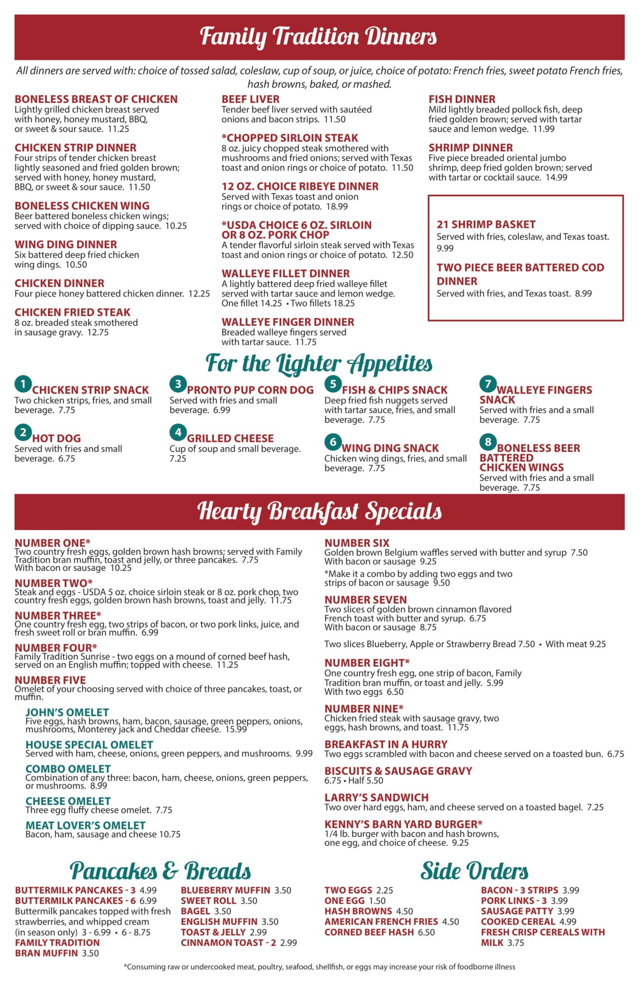 Menu | Family Tradition