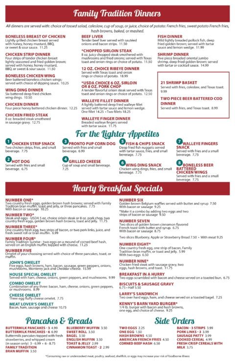 Menu | Family Tradition